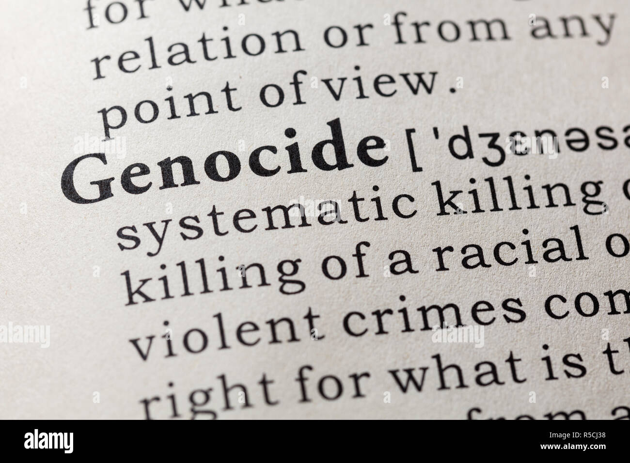 Fake Dictionary, Dictionary definition of the word genocide. including ...