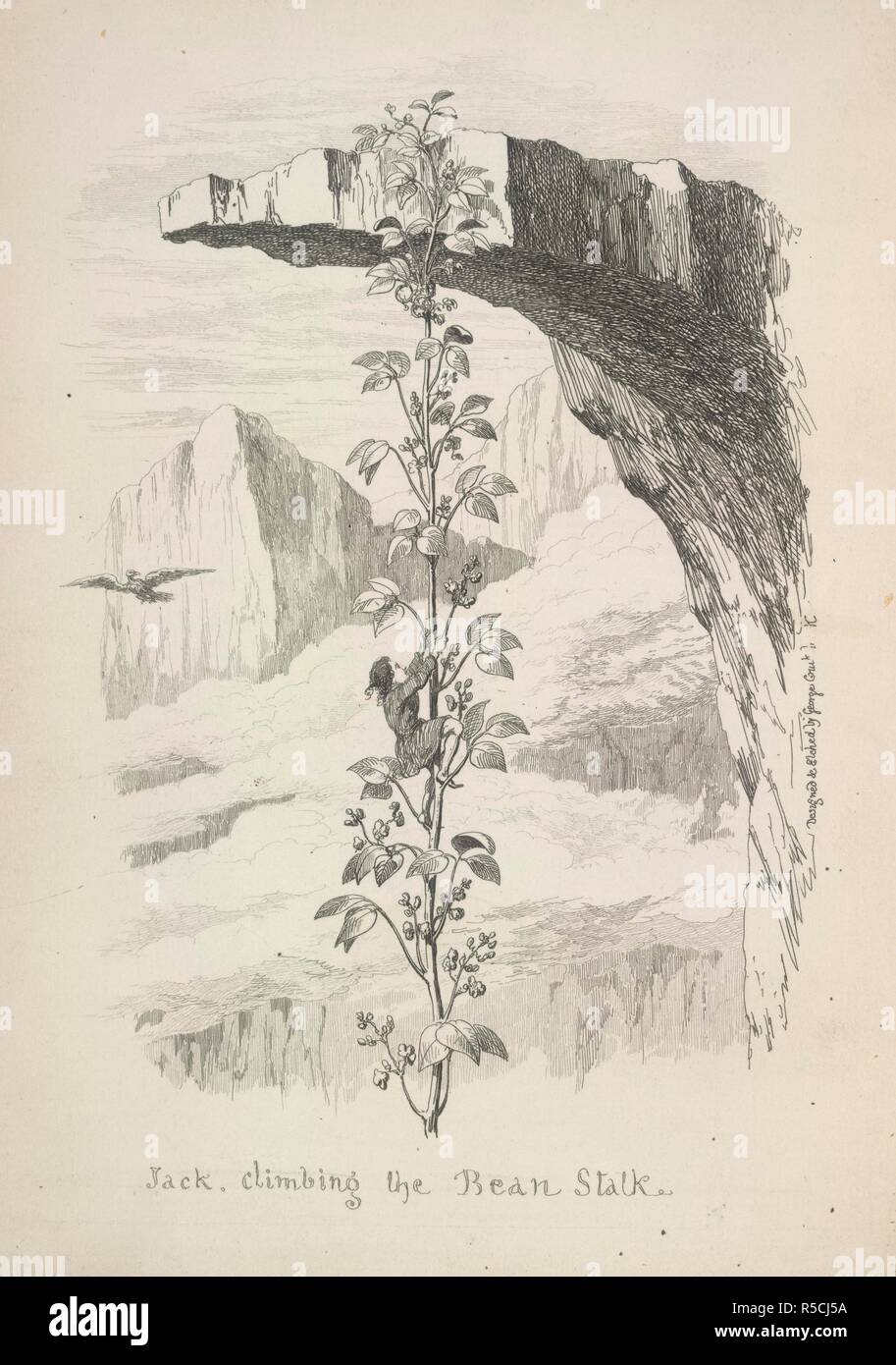 Jack climbing the Bean Stalk. George Cruikshank's Fairy Library. no. 1 ...