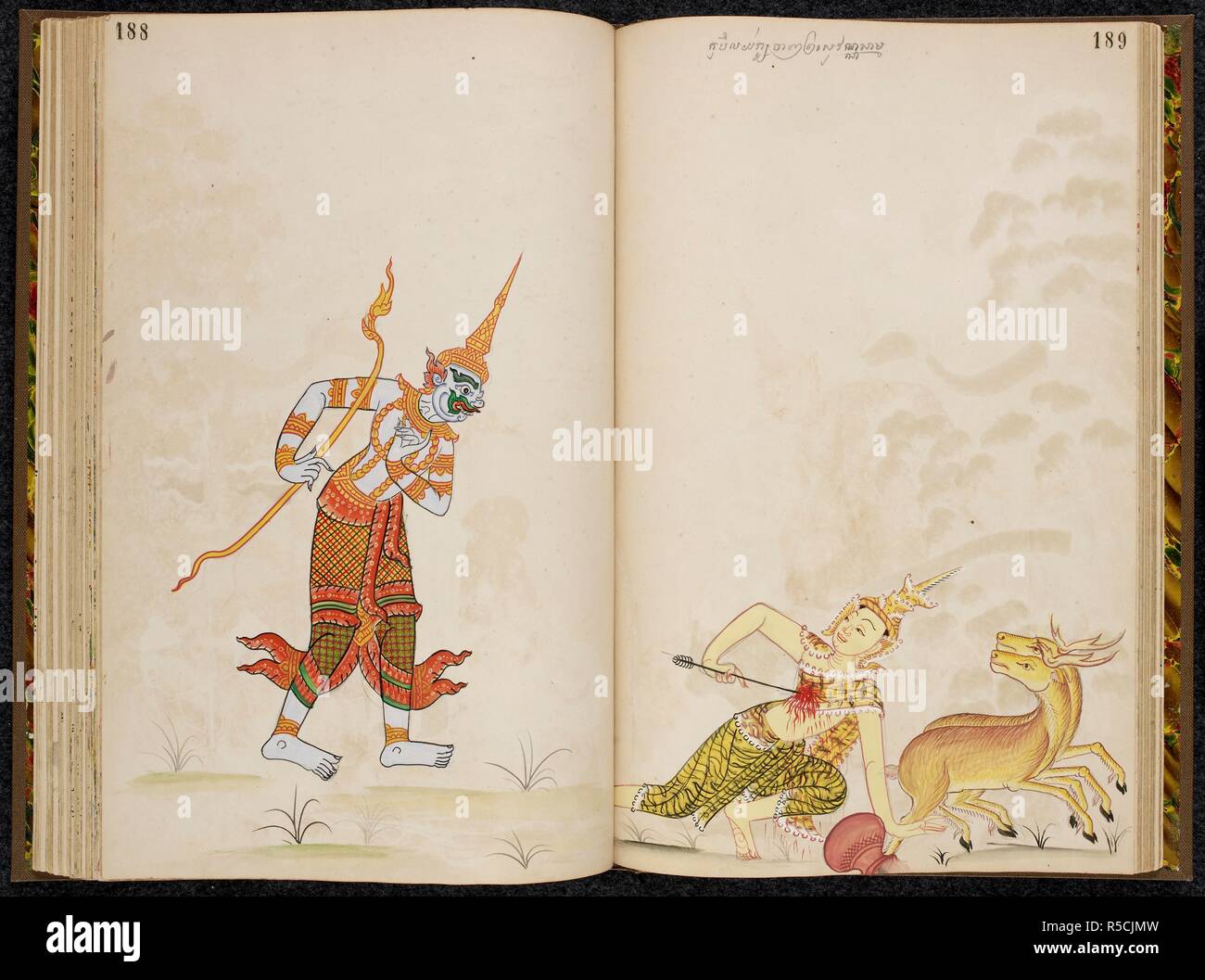 Scene from the Thai version of the Sama Jataka. . Ten Birth Tales of ...