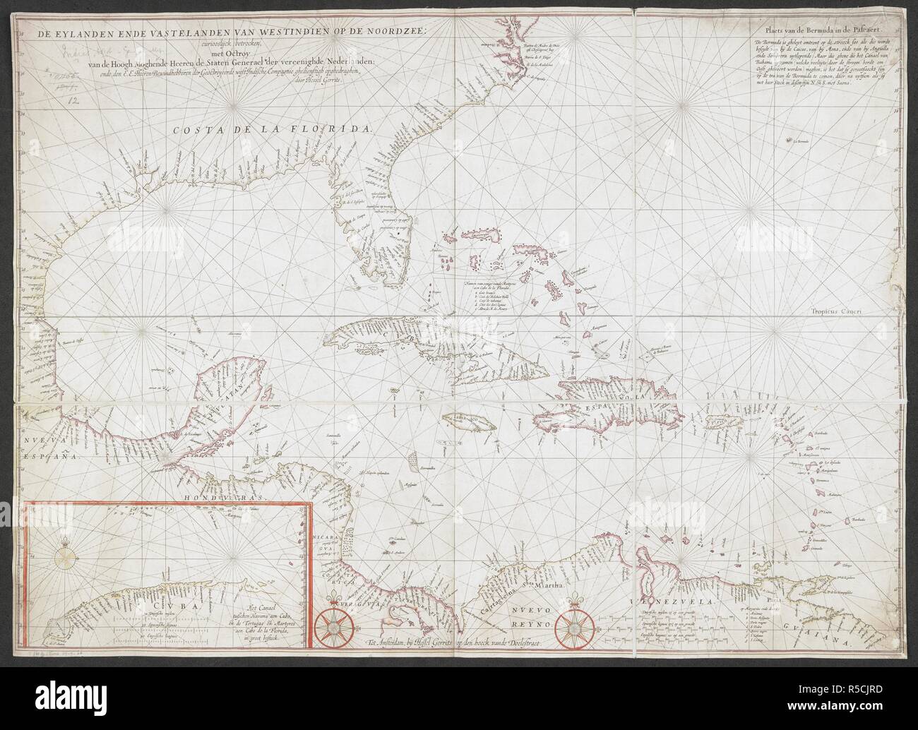 A map of the West Indies. De Eylanden ende Vastelanden van Westindien ...