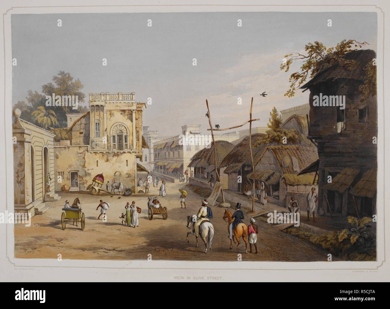View in Clive Street. A street scene. From Views Of Calcutta And Its ...