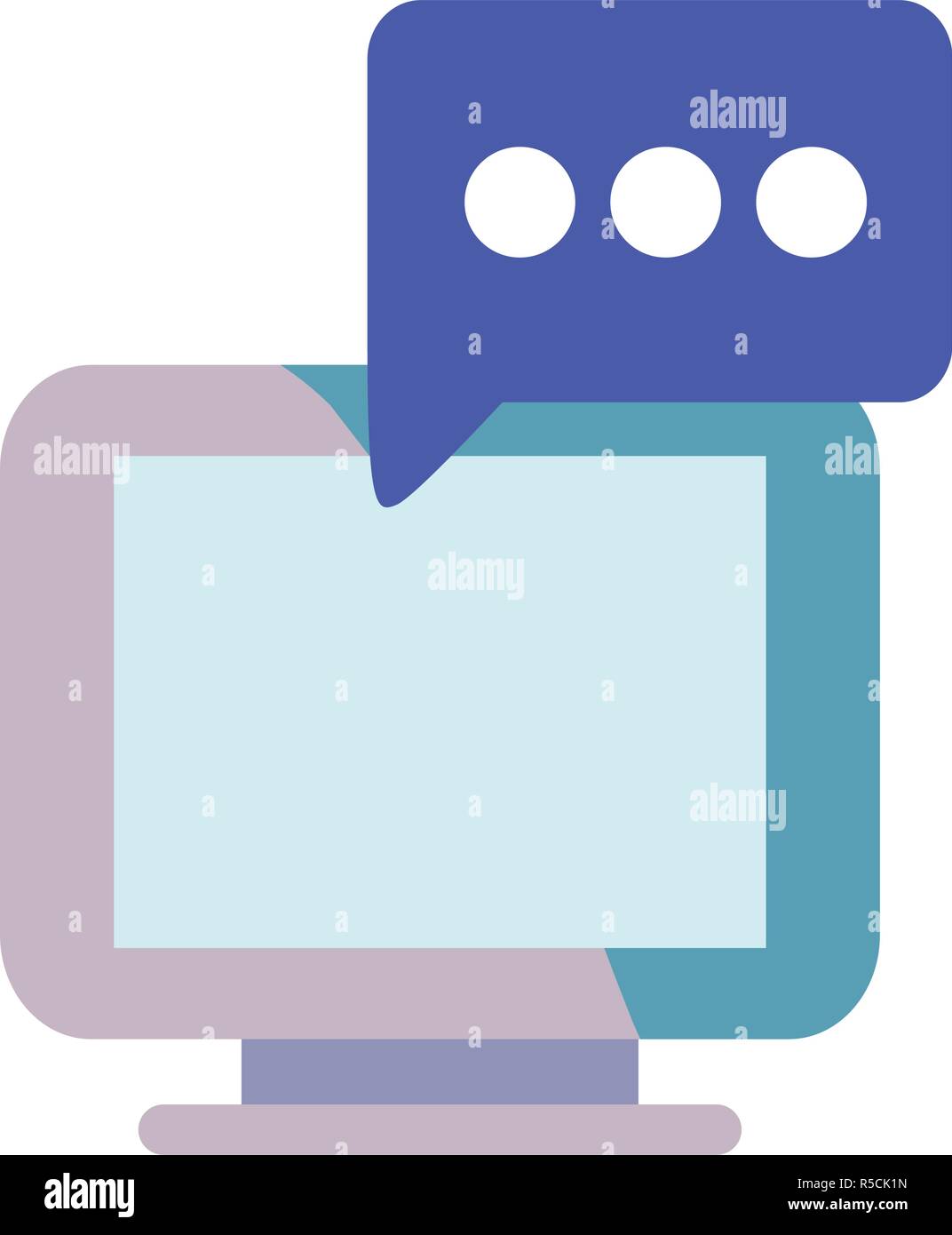 online shopping commerce computer speech bubble vector illustration ...