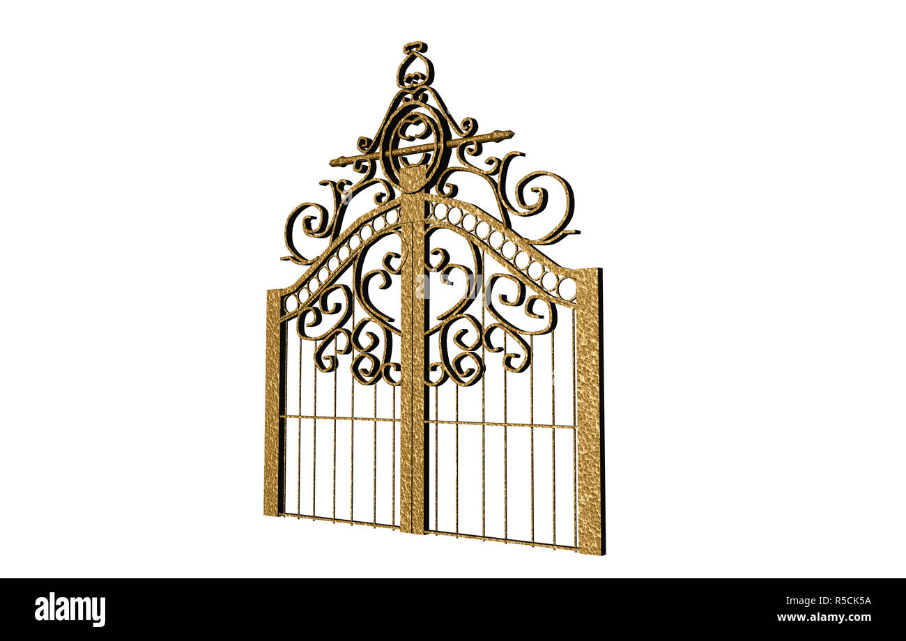 Steel folding gate Cut Out Stock Images & Pictures - Alamy