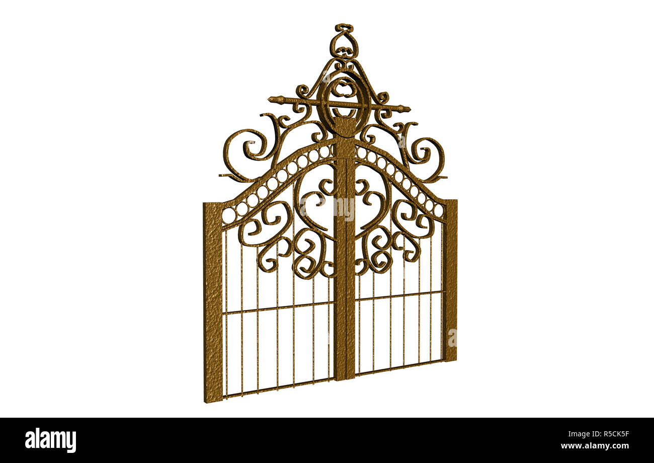 Steel folding gate Cut Out Stock Images & Pictures - Alamy