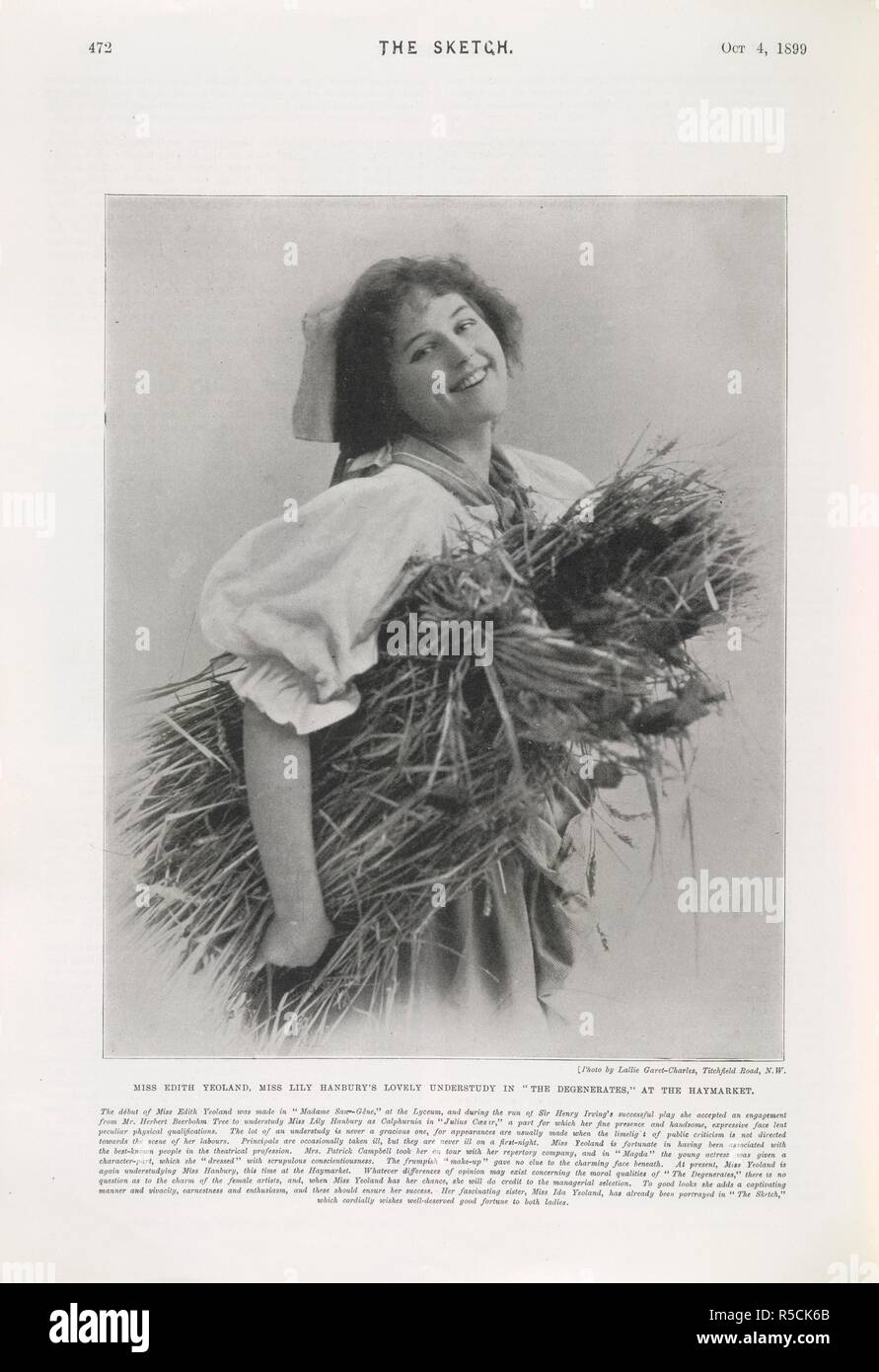 'Miss Edith Yeoland, Miss Lily Hanbury's lovely understudy in "the ...
