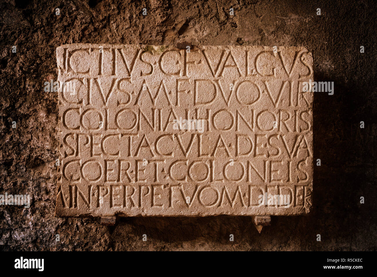 Pompeii amphitheatre inscription hi-res stock photography and images ...