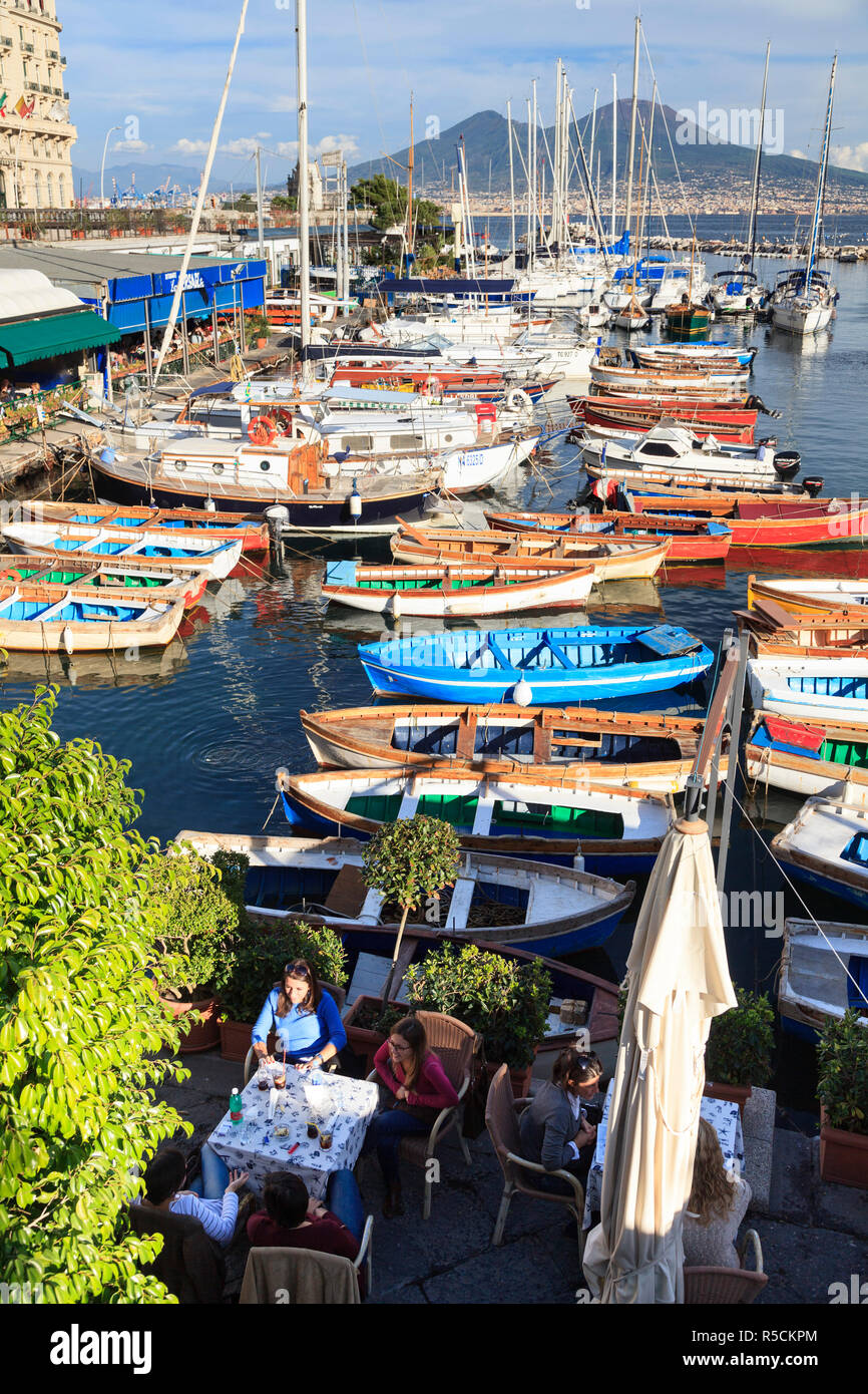Italy, Naples, Borgo Marinaro, Outdoor Restaurants near Historic old ...