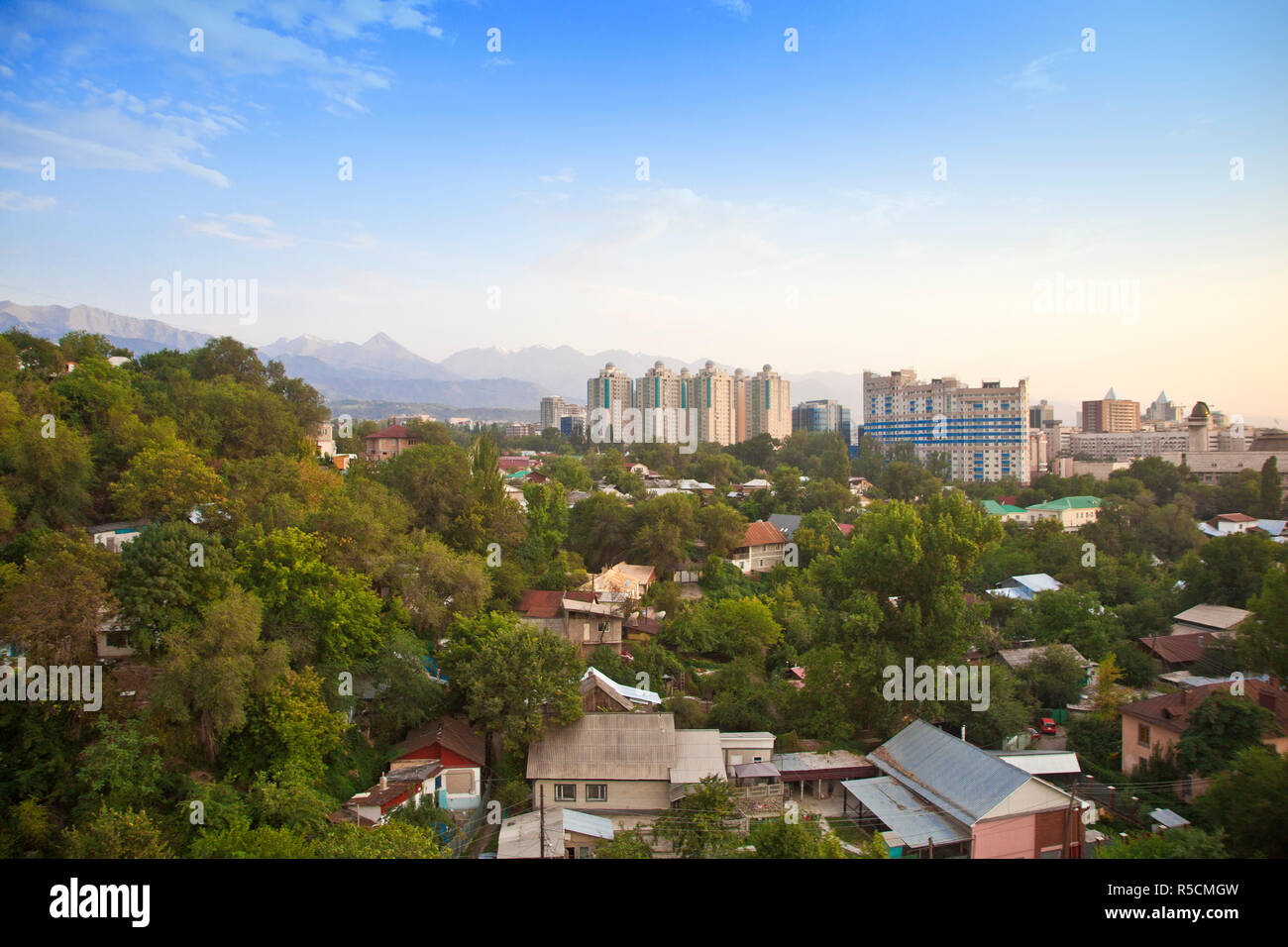 Kazakhstan, Almaty, View of Almaty city from Kok-Tobe Stock Photo - Alamy
