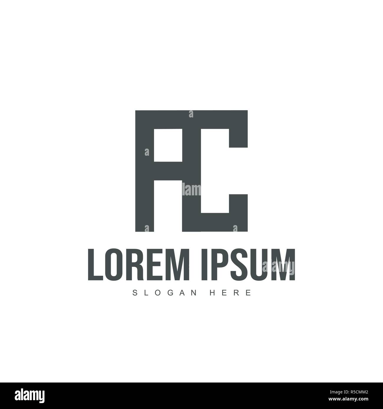 AC Logo template design. Initial letter logo template design Stock ...