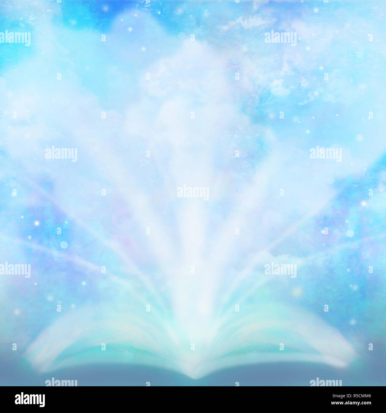 Open magic book Stock Photo - Alamy