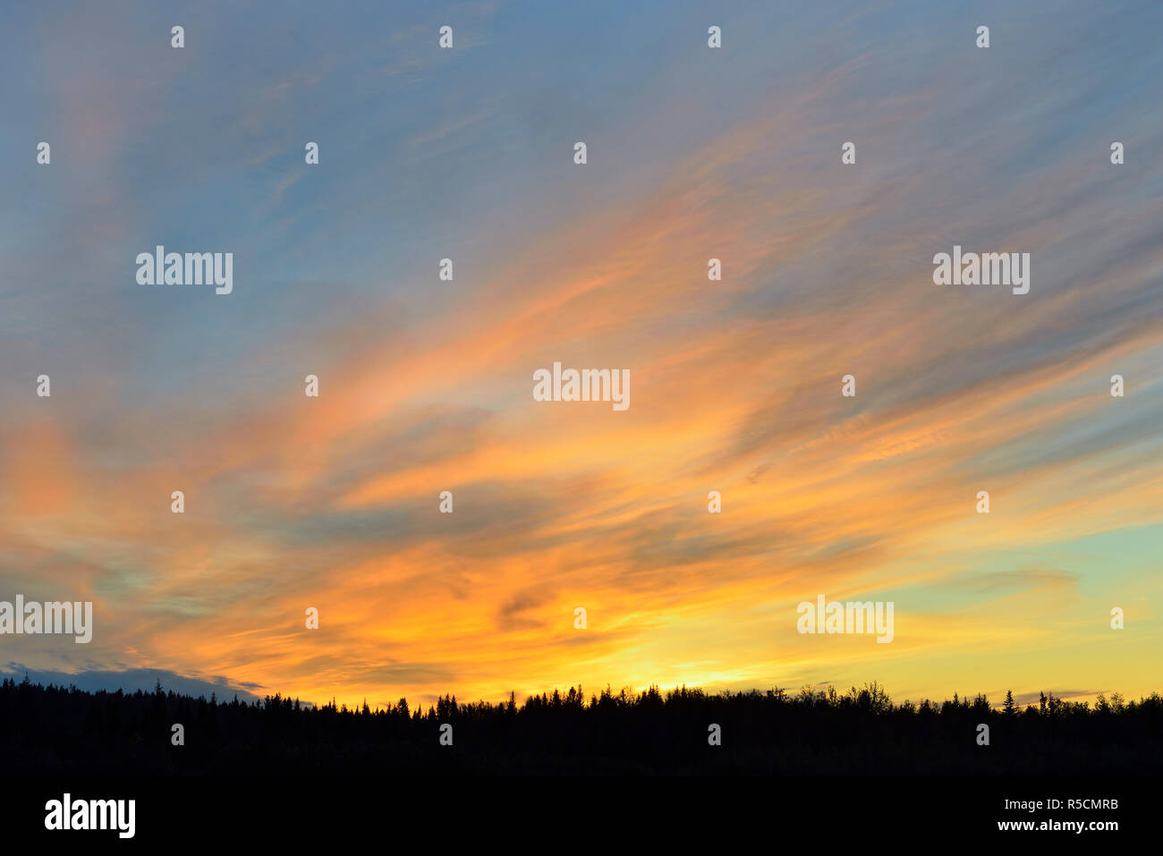 Sunset clouds, Fort Simpson, Northwest Territories, Canada Stock Photo ...