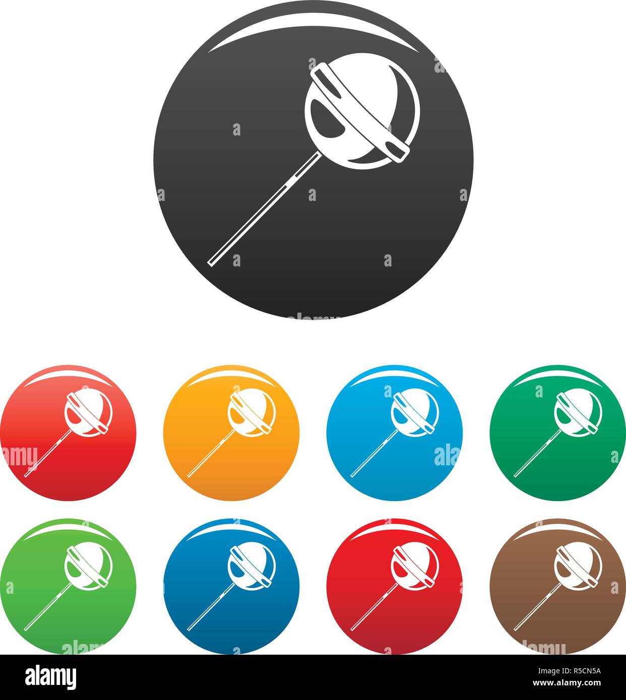 Lollipop icons set 9 color vector isolated on white for any design ...