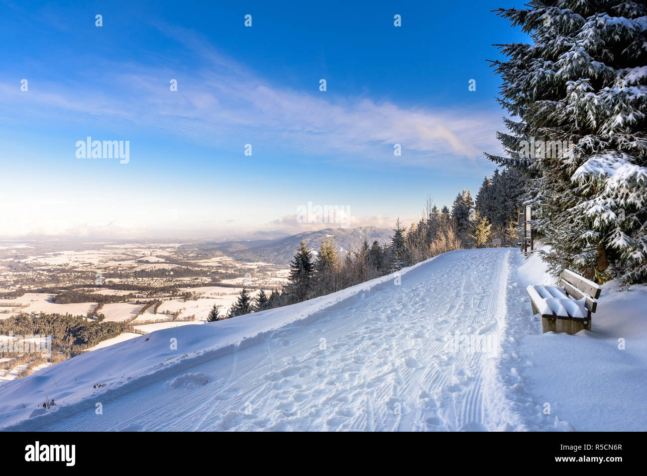 bavaria snow landscape Stock Photo - Alamy