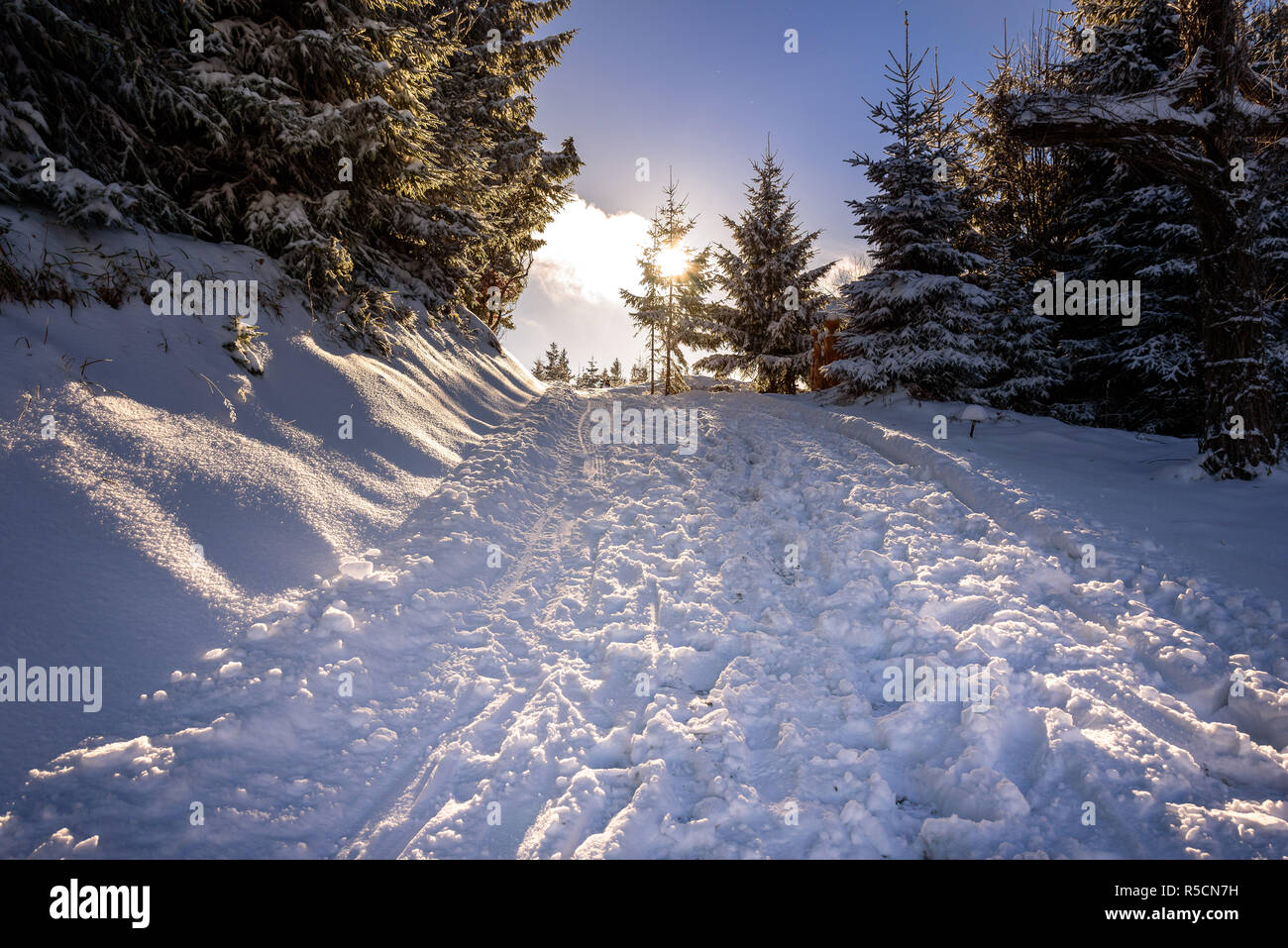 bavaria snow landscape Stock Photo - Alamy