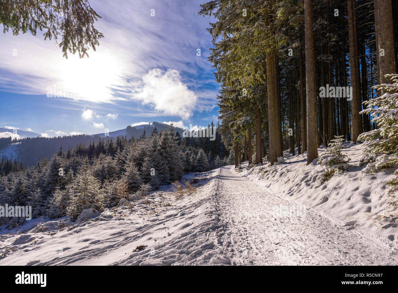 bavaria snow landscape Stock Photo - Alamy