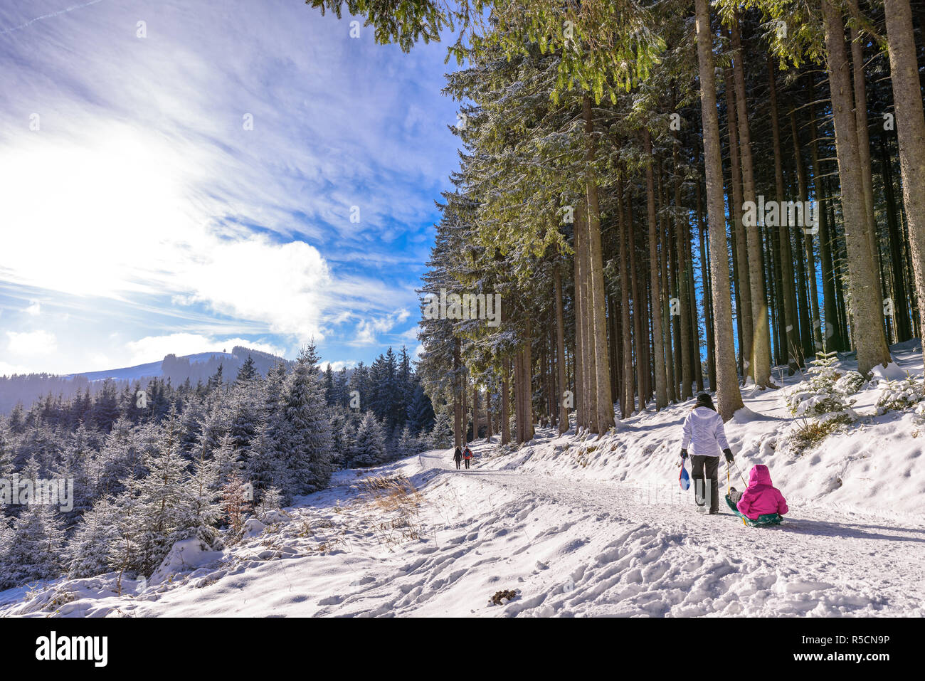 bavaria snow landscape Stock Photo - Alamy