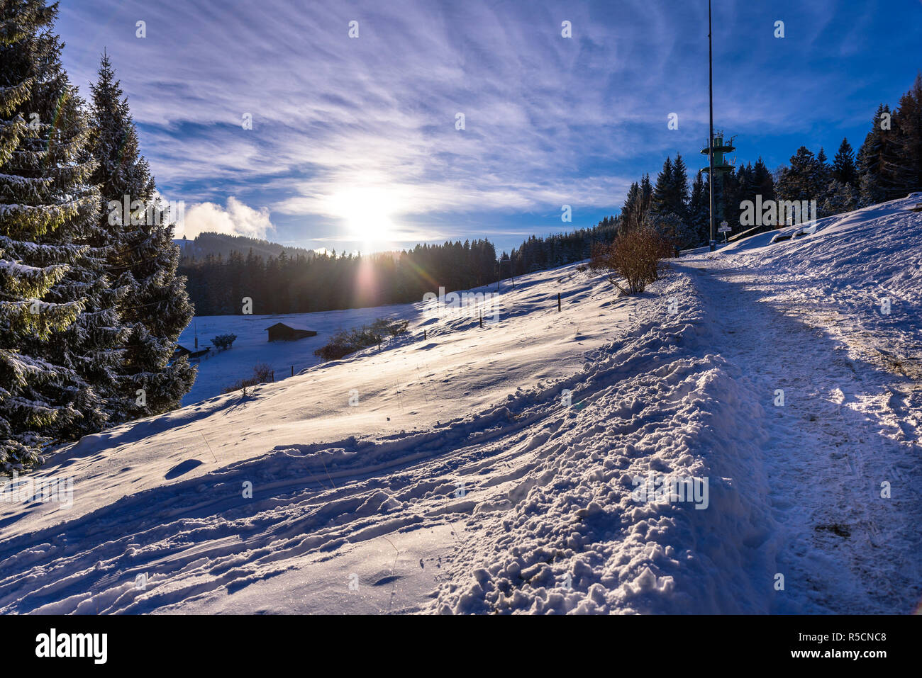 bavaria snow landscape Stock Photo - Alamy