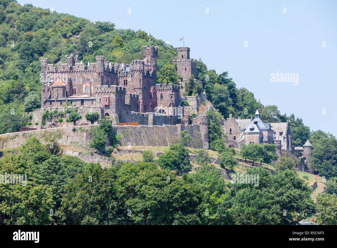 Rhine River Valley, Germany. Reichenstein Castle, 13th-14th Century ...
