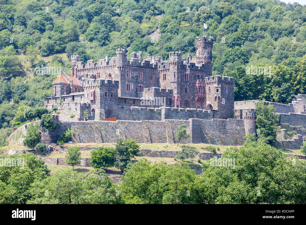 Rhine River Valley, Germany. Reichenstein Castle, 13th-14th Century ...