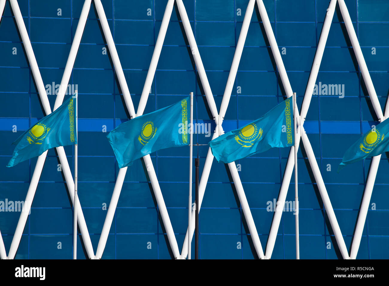 Kazakhstan flag astana hi-res stock photography and images - Alamy