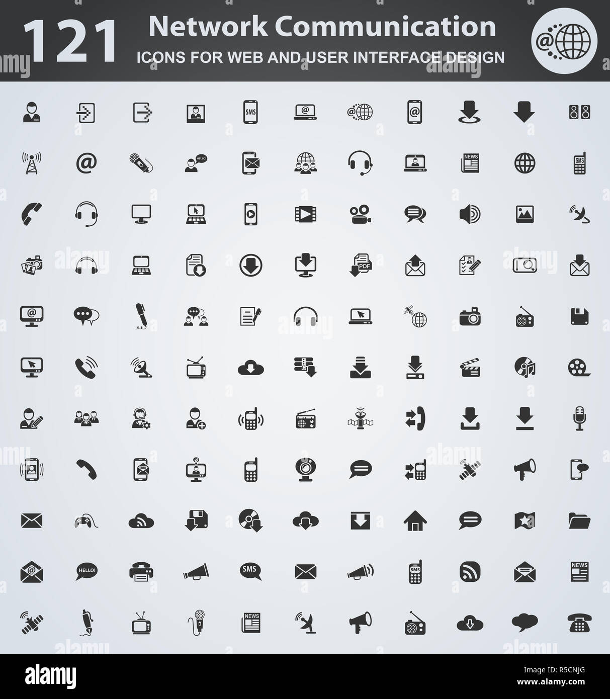 communication icon set Stock Photo - Alamy