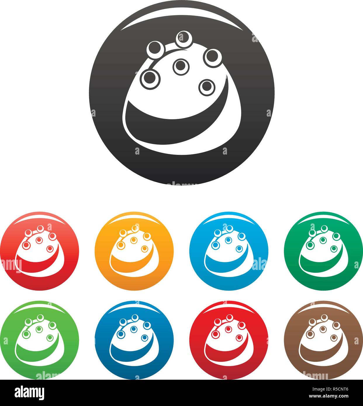 Chocolate candy icons set 9 color vector isolated on white for any ...