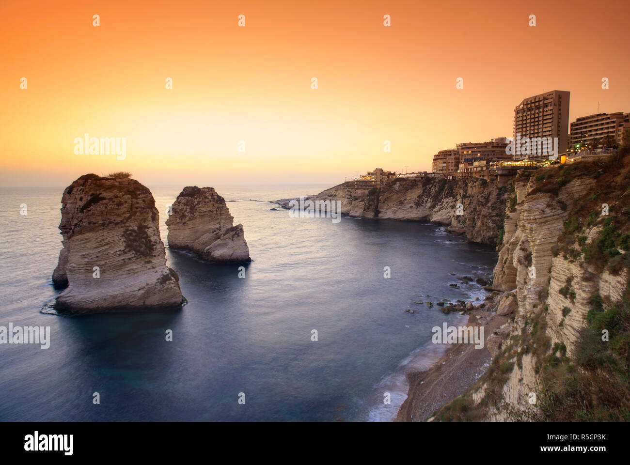 Lebanon, Beirut, the Corniche, Pigeon Rocks Stock Photo - Alamy