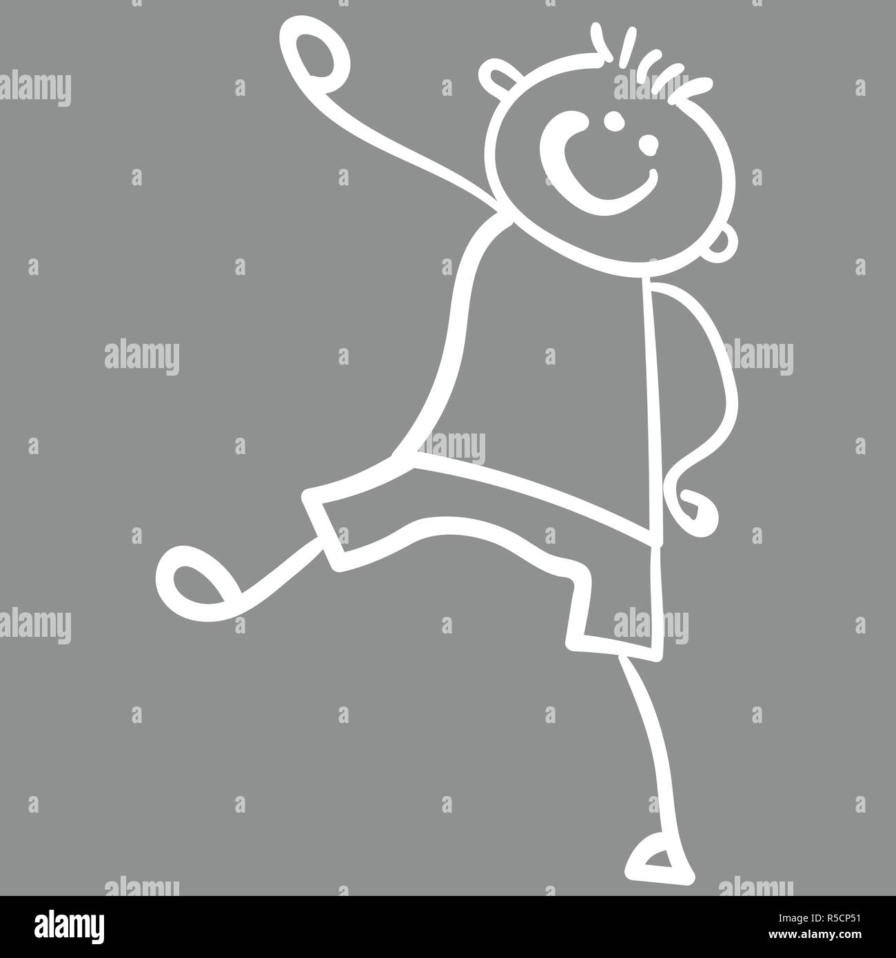Childrens drawing in chalk Stock Vector Images - Alamy