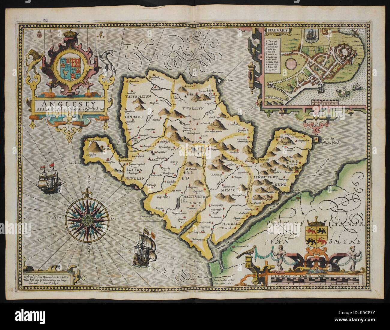 Anglesey antiently called Mona, described 1628. A map of Anglesey ...