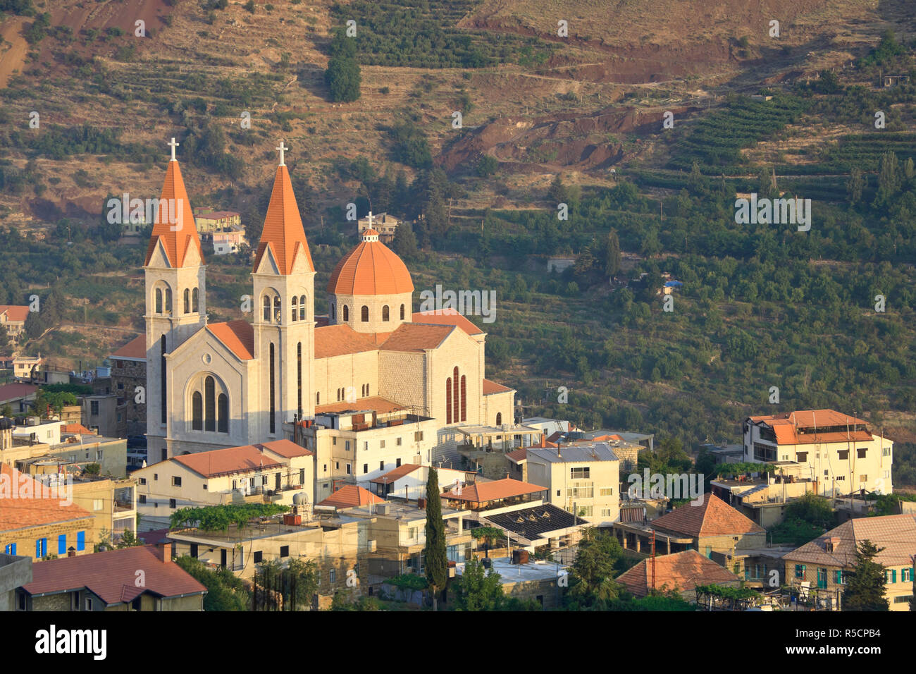 Lebanon, Kadisha Valley, Bcharre town, St Saba Church Stock Photo - Alamy