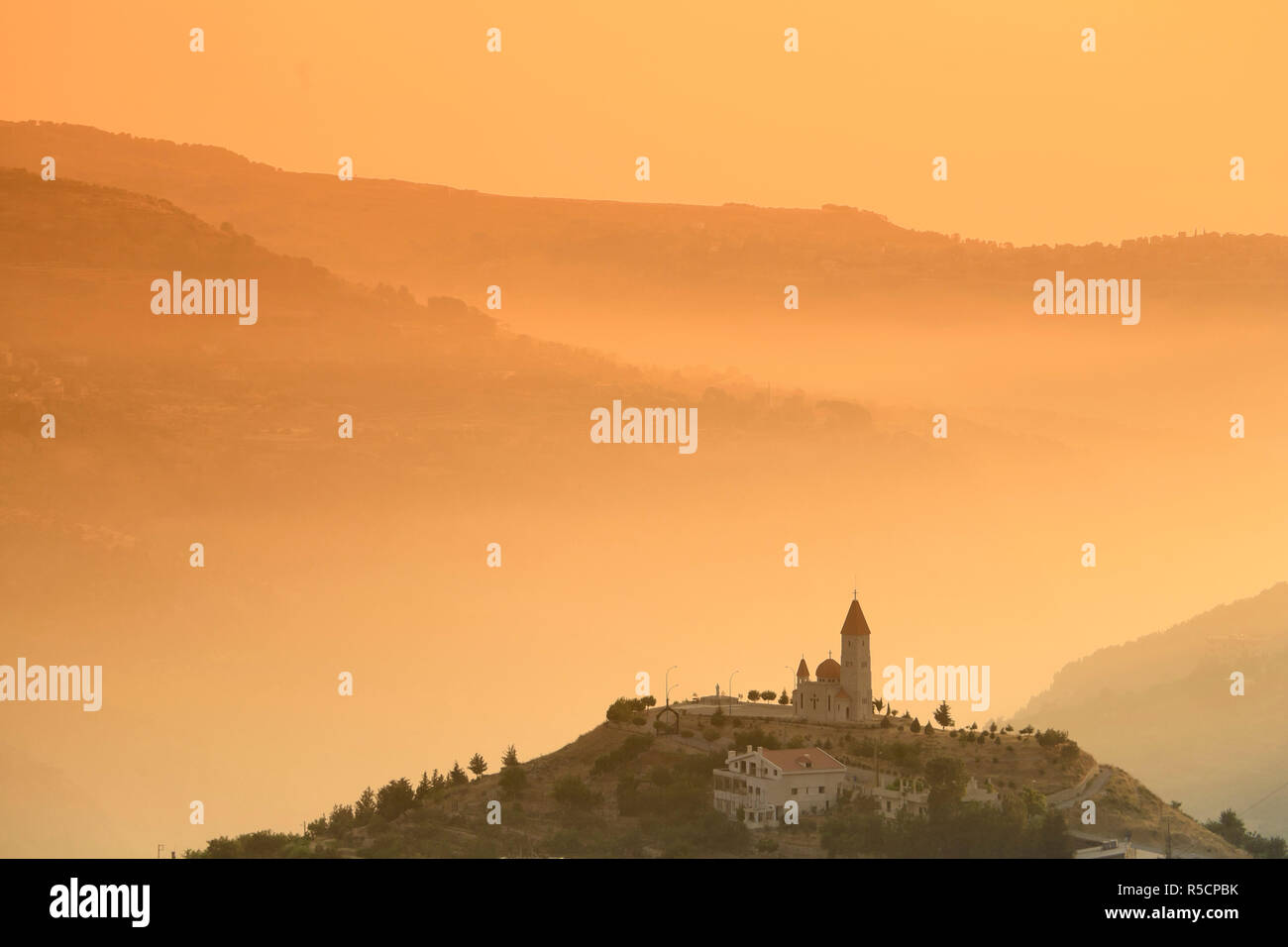 Lebanon, Kadisha Valley, Bcharre town, St Saba Church Stock Photo - Alamy