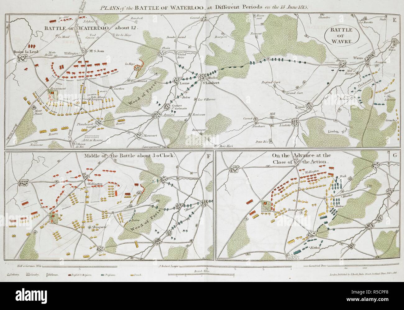 Battle Of Waterloo Map Stock Photos & Battle Of Waterloo Map Stock ...
