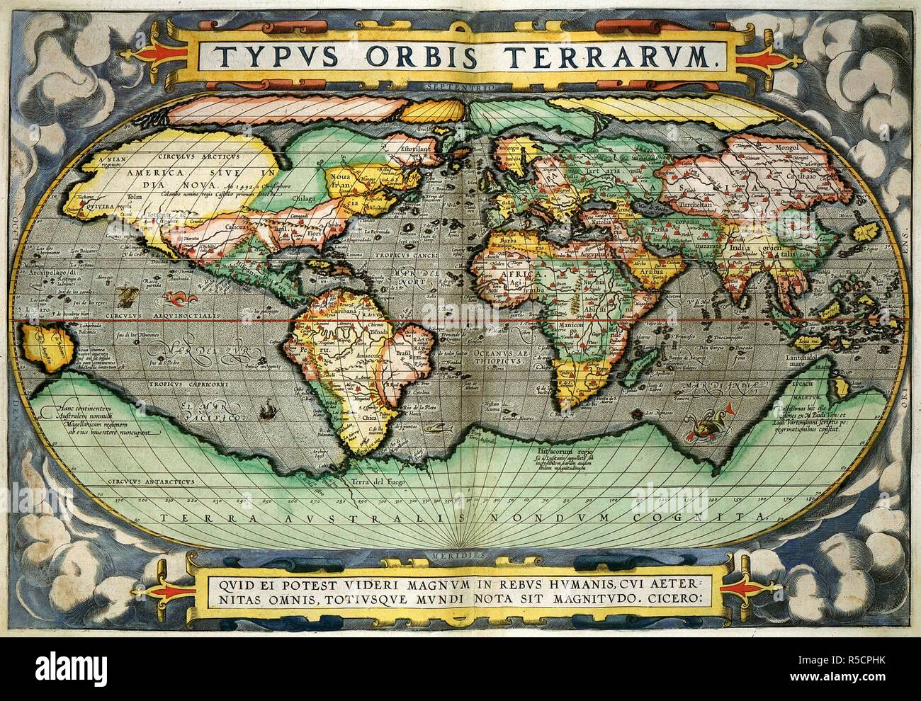 World Map. Typus Orbis Terrarum. Atlas Sive Cosmographica. Antwerp ...