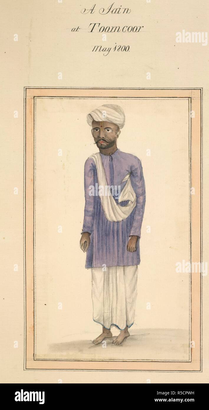 A Jain at Toomcoor. Album of 82 drawings depicting the costume of vari ...