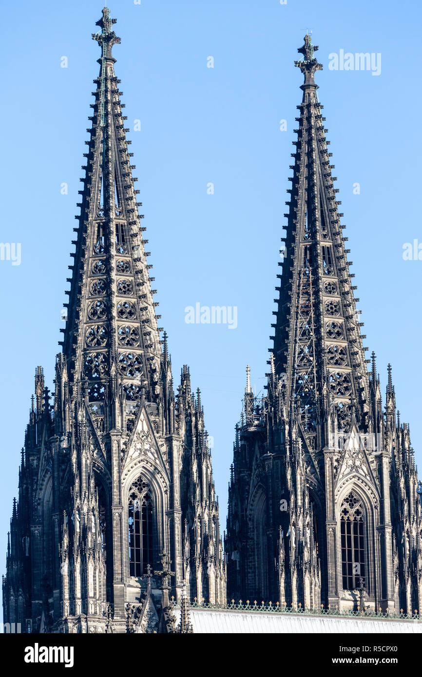 Cologne, Germany. Spires of the Cathedral of Cologne Stock Photo - Alamy