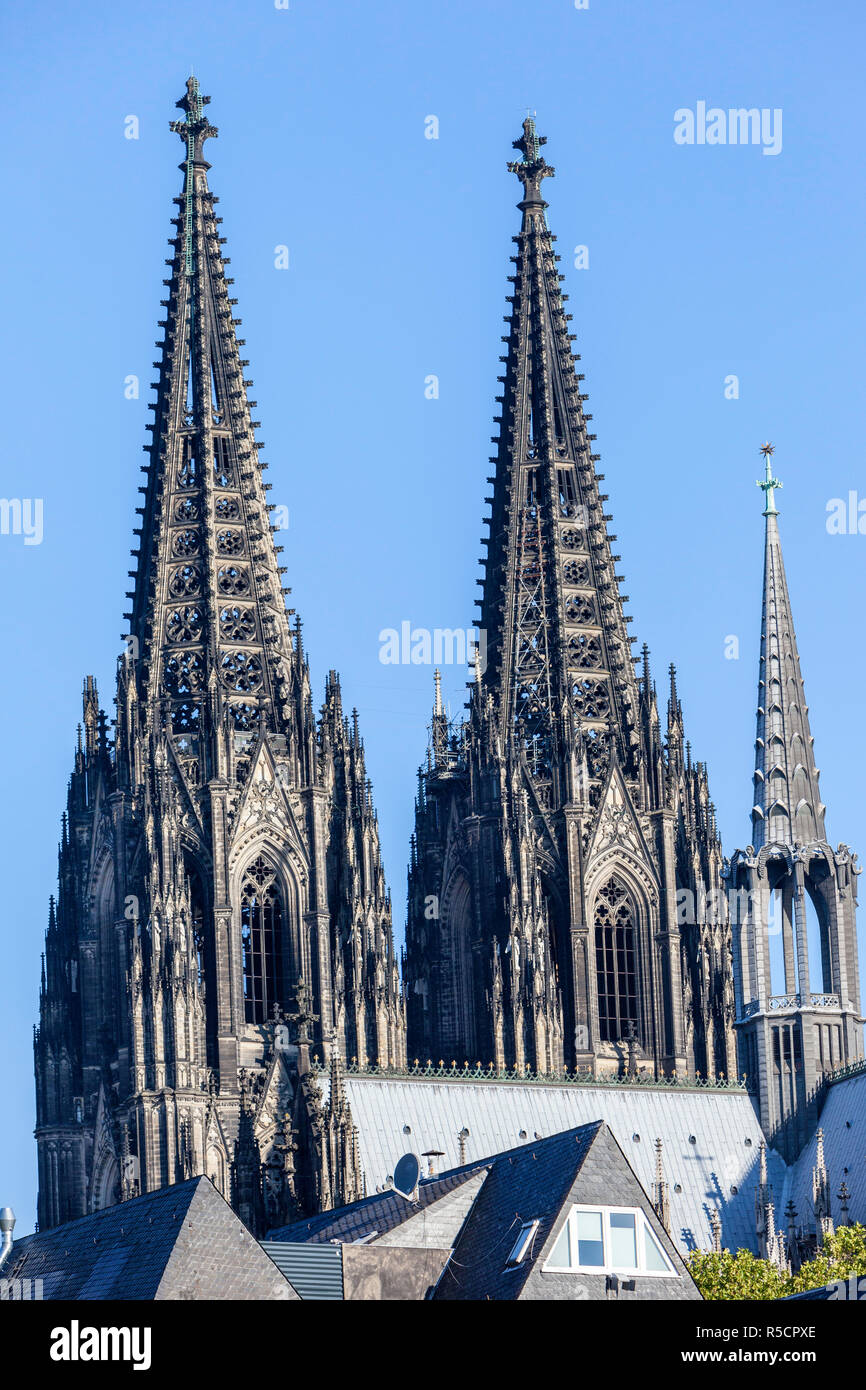 Cologne, Germany. Spires of the Cathedral of Cologne Stock Photo - Alamy