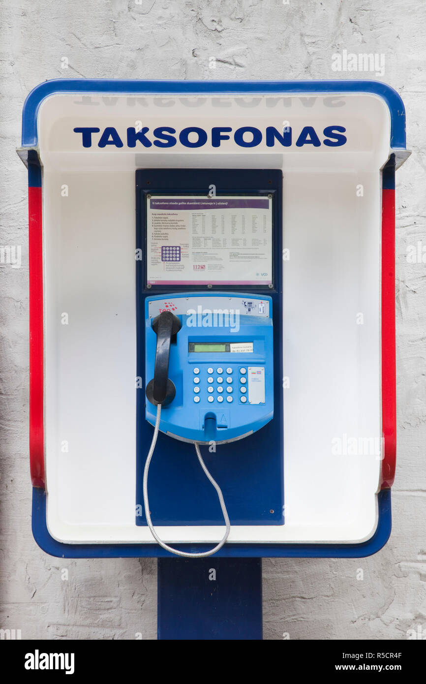 Lithuania, Vilnius-area, Lithuanian Public telephone Stock Photo - Alamy