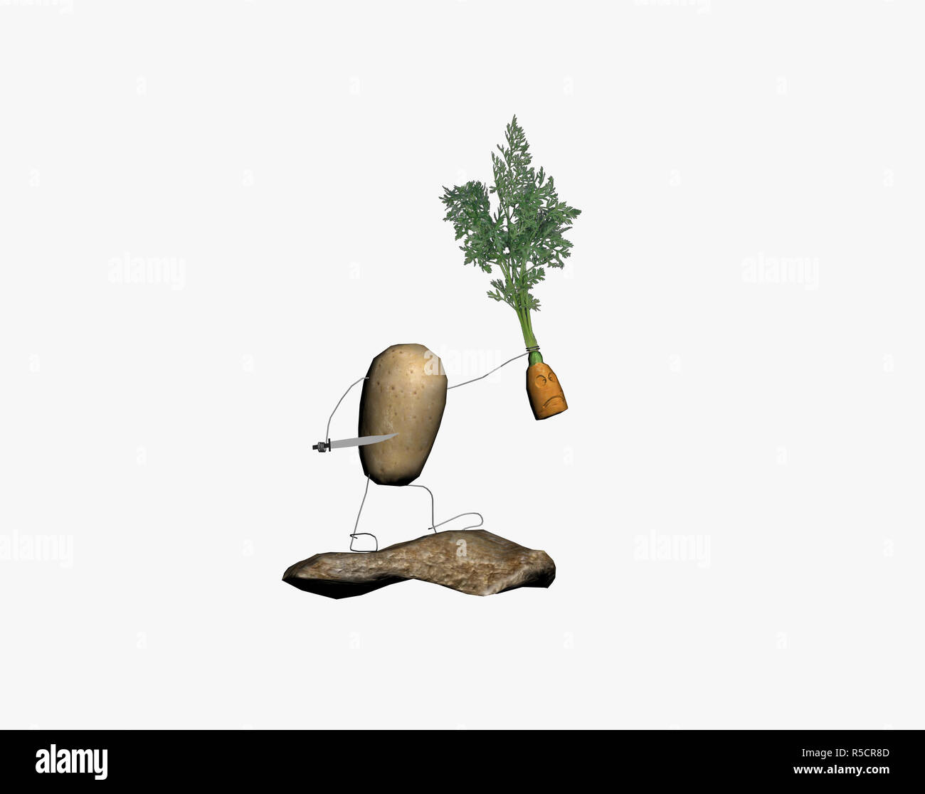 vegetable war on the field Stock Photo - Alamy