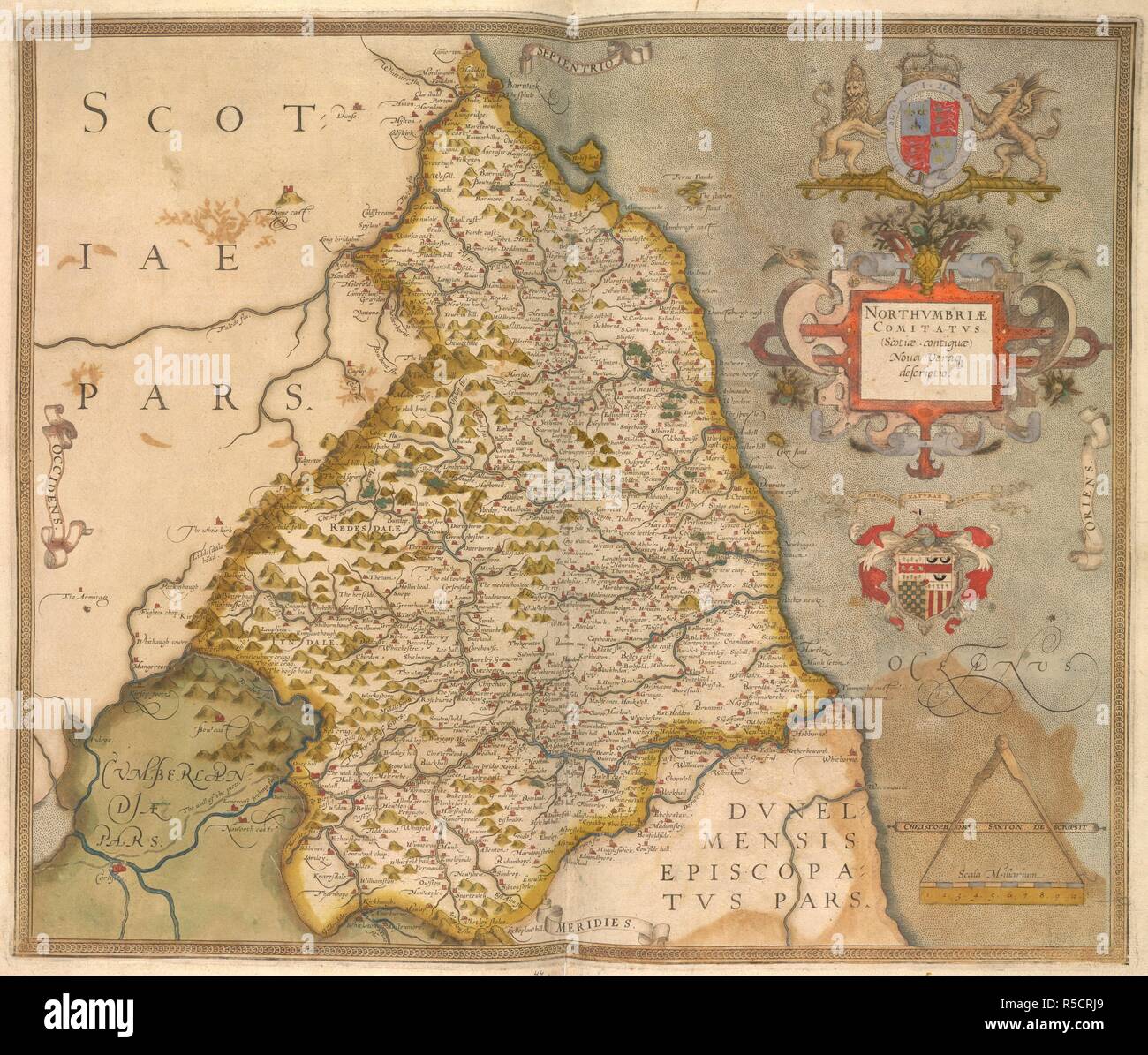 Northumbria map hi-res stock photography and images - Alamy