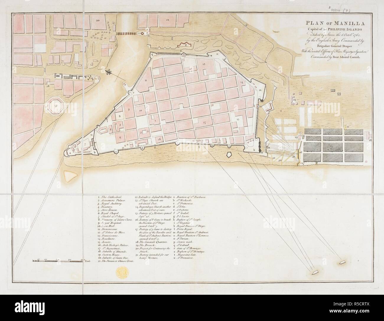 A plan of Manila. Plan of Manilla ... taken by storm the 6. Octobr ...