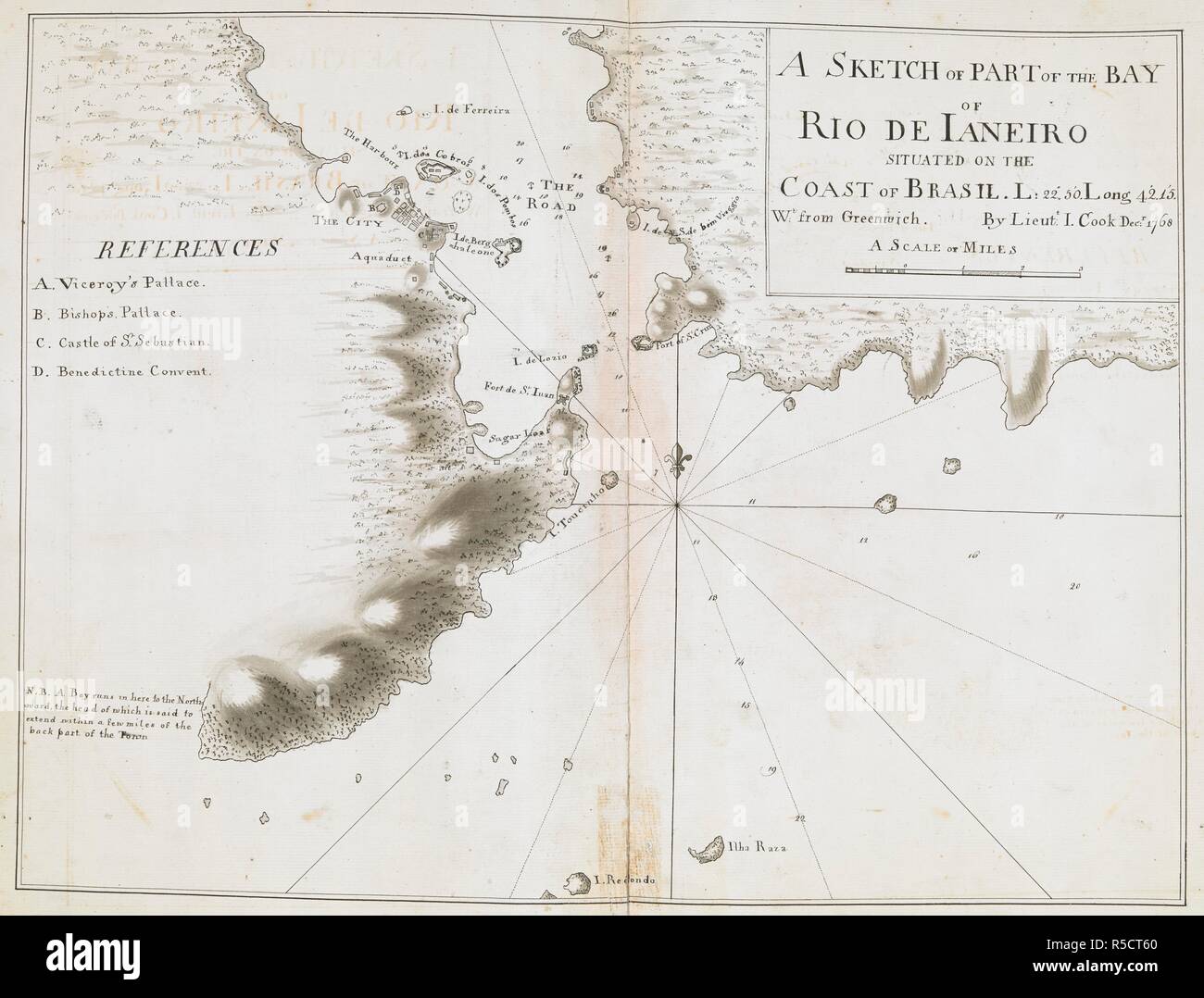 James cook first voyage map hi-res stock photography and images - Alamy