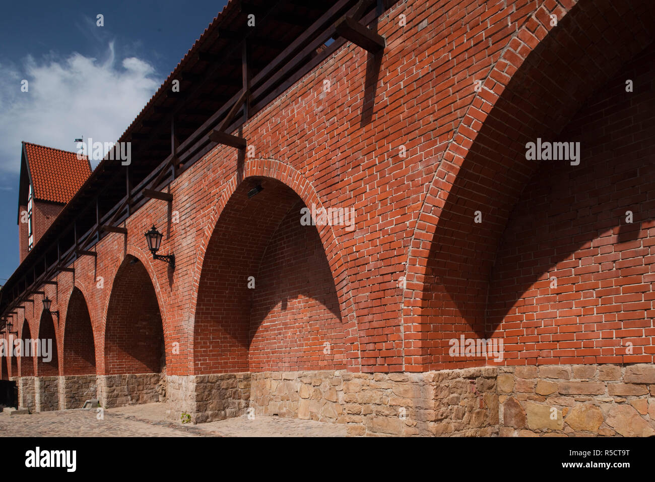 Latvia, Riga, Old Riga, Trksnu Iela Street, old city walls Stock Photo ...