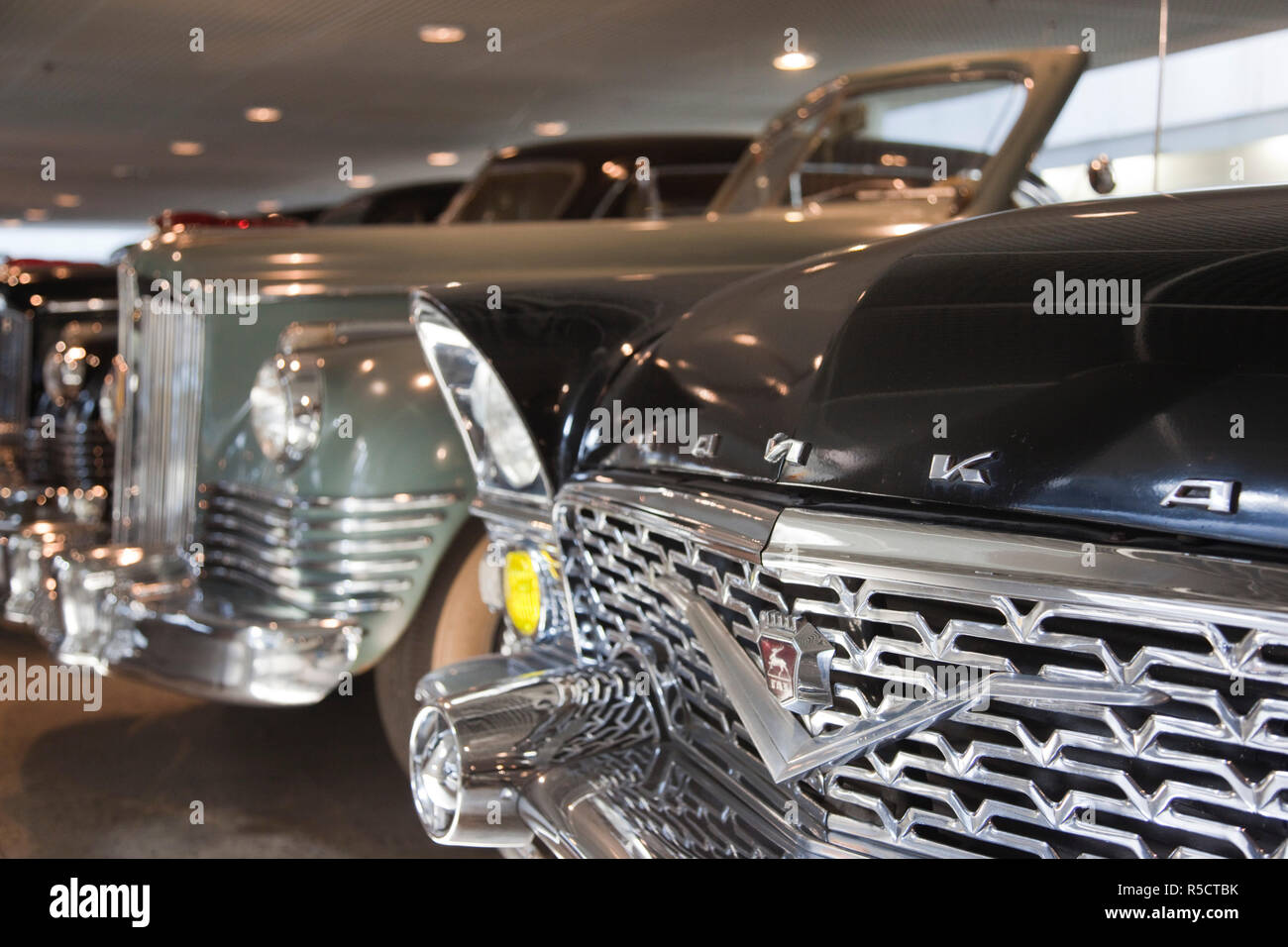 Latvia, Riga, Riga Motor Museum, cars of the Soviet Politburo Stock ...