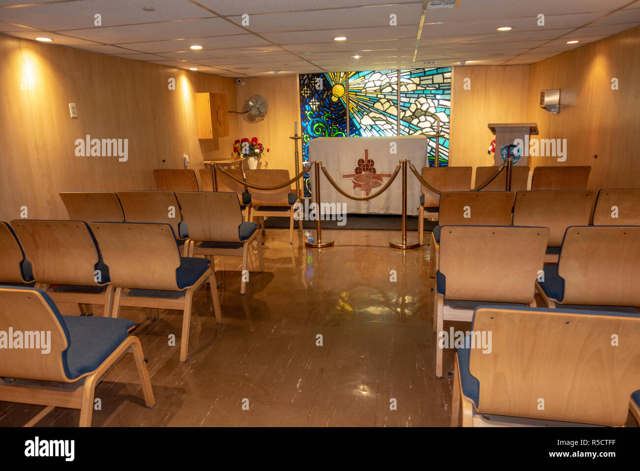 Ship's Chapel, USS Midway Museum, San Diego, California, United States ...
