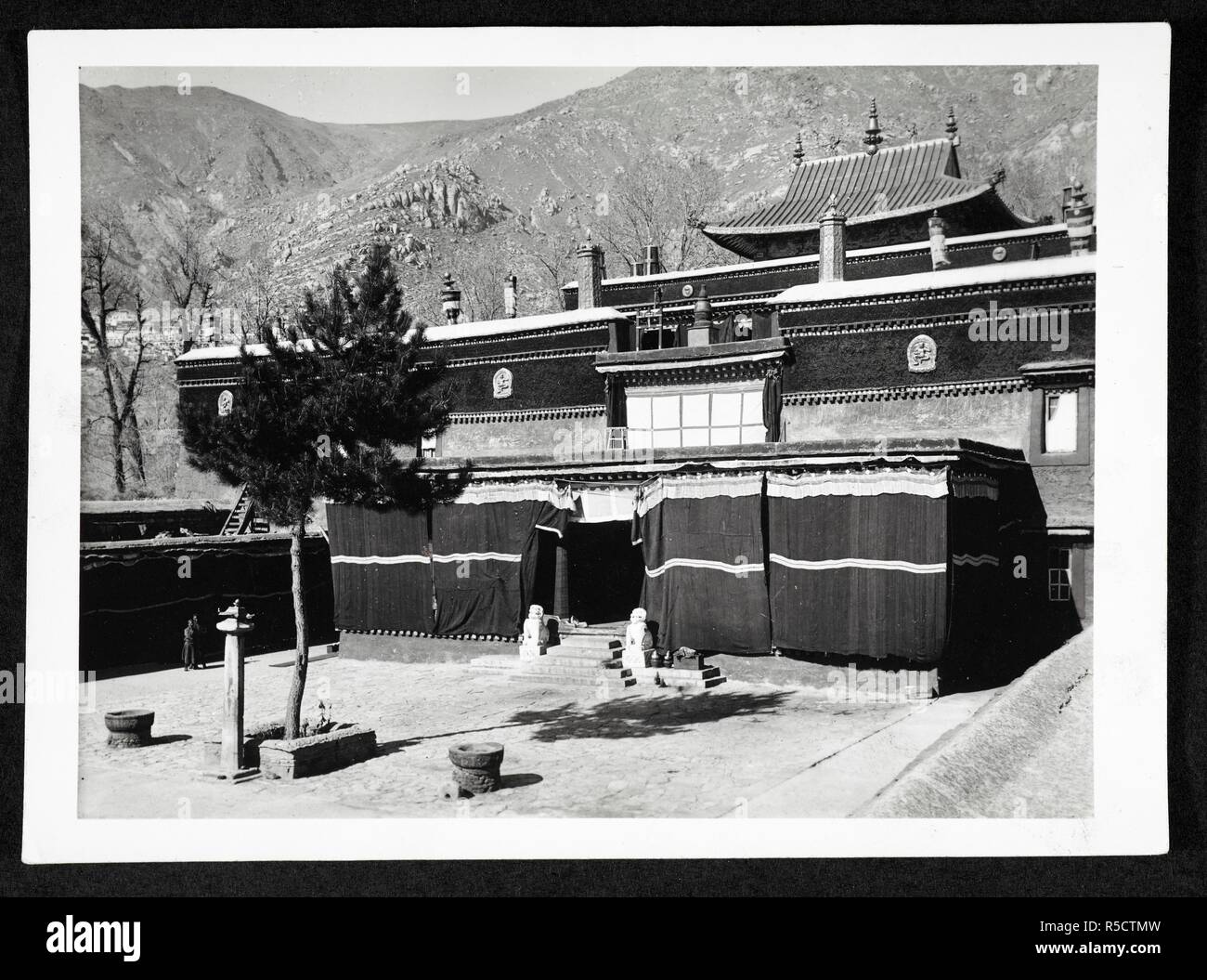 Nechung Oracle Temple near Lhasa [Drepung]. General view of temple ...