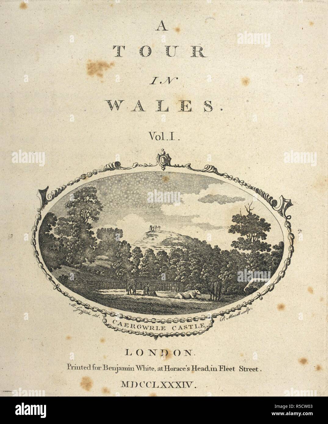 Illustration showing Caergwrle castle also known as Queen's Hope in ...