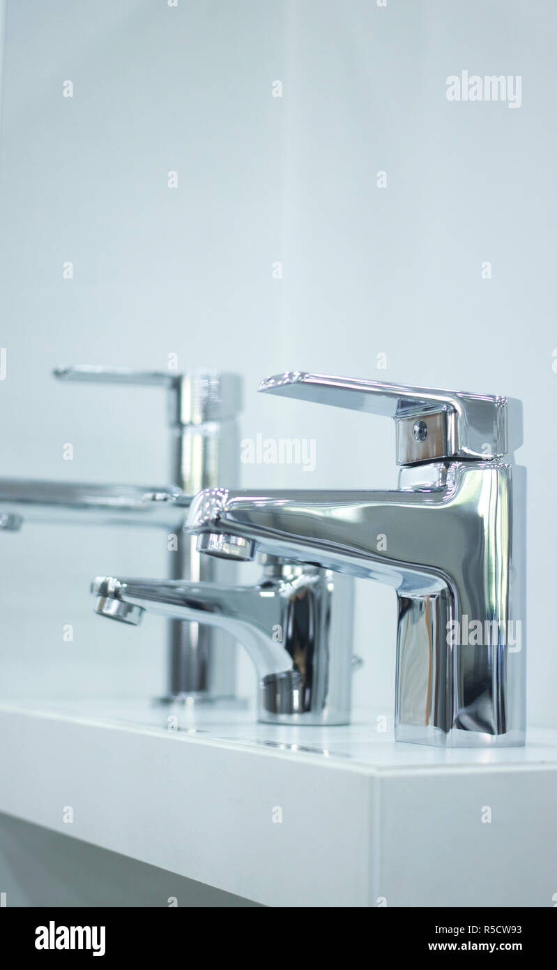 Bathroom tap sink showroom display of new design option for home ...