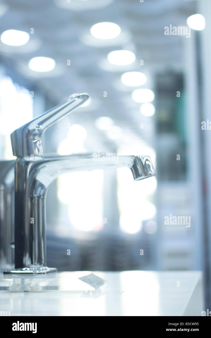 Bathroom tap sink showroom display of new design option for home ...
