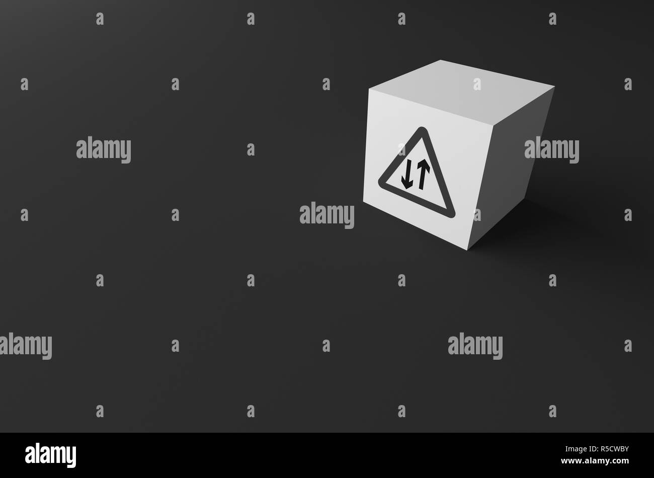 Way sign on road Black and White Stock Photos & Images - Alamy