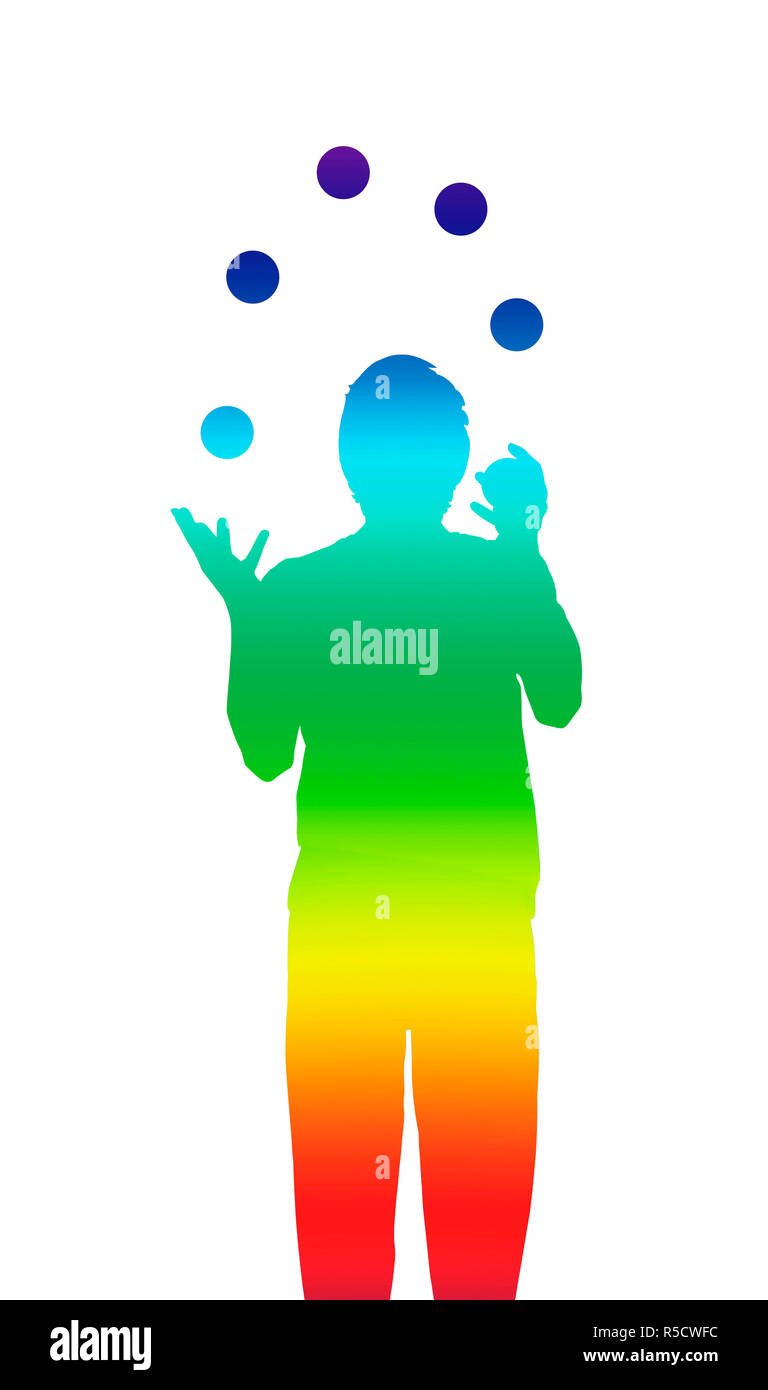 juggler colors concept relaxation Stock Photo - Alamy